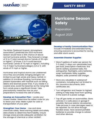Hurricane Season Safety - Harvard Protection Services