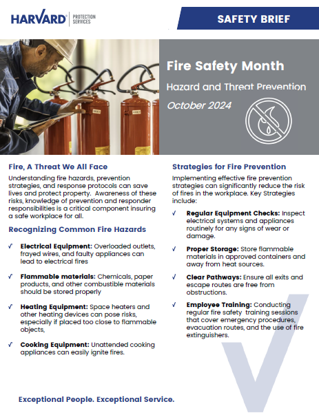 Fire Safety Month - Harvard Protection Services